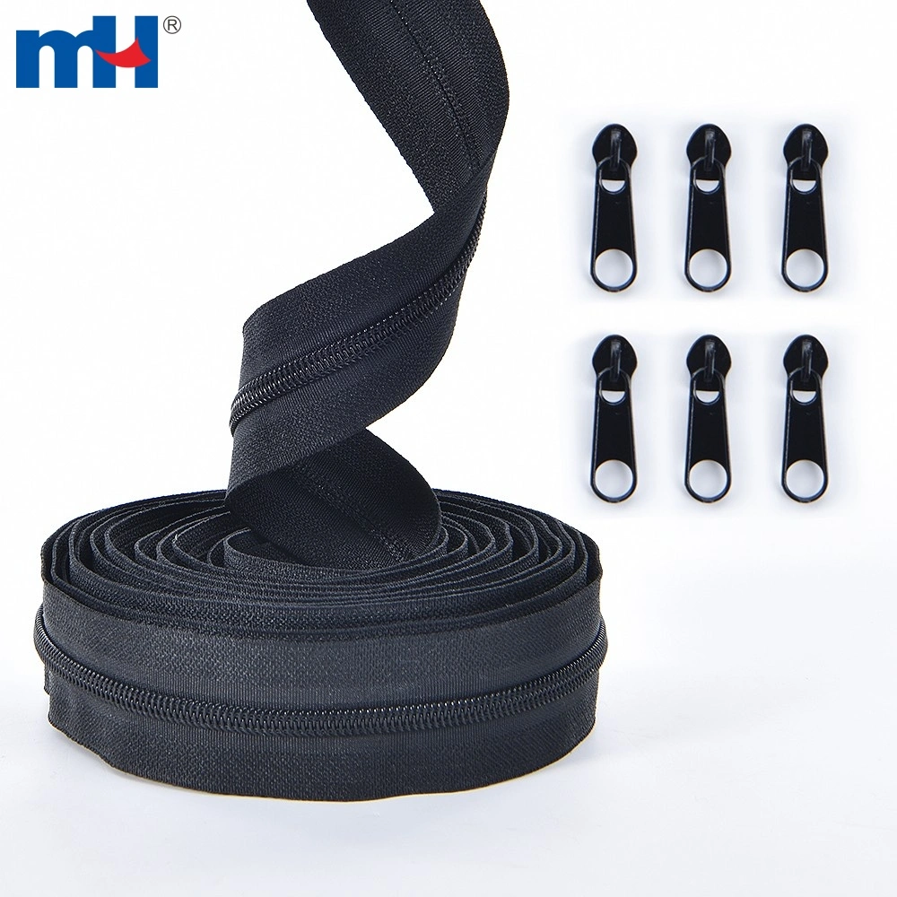 #5 Nylon Coil Zipper Long Chain on Rolls by the Yard