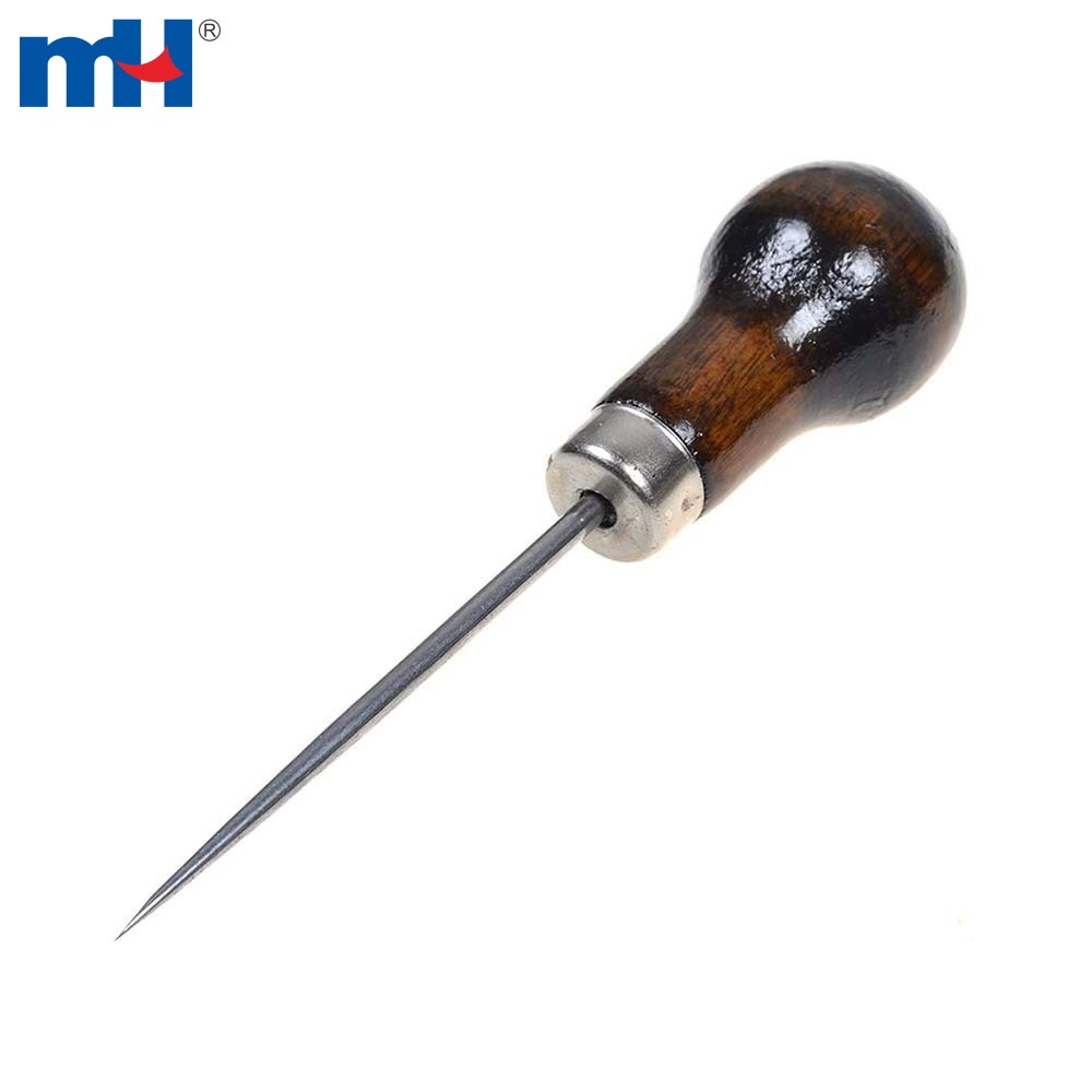 Wooden Handle Scratch Awl Pin Punch for Hand Leather Sewing