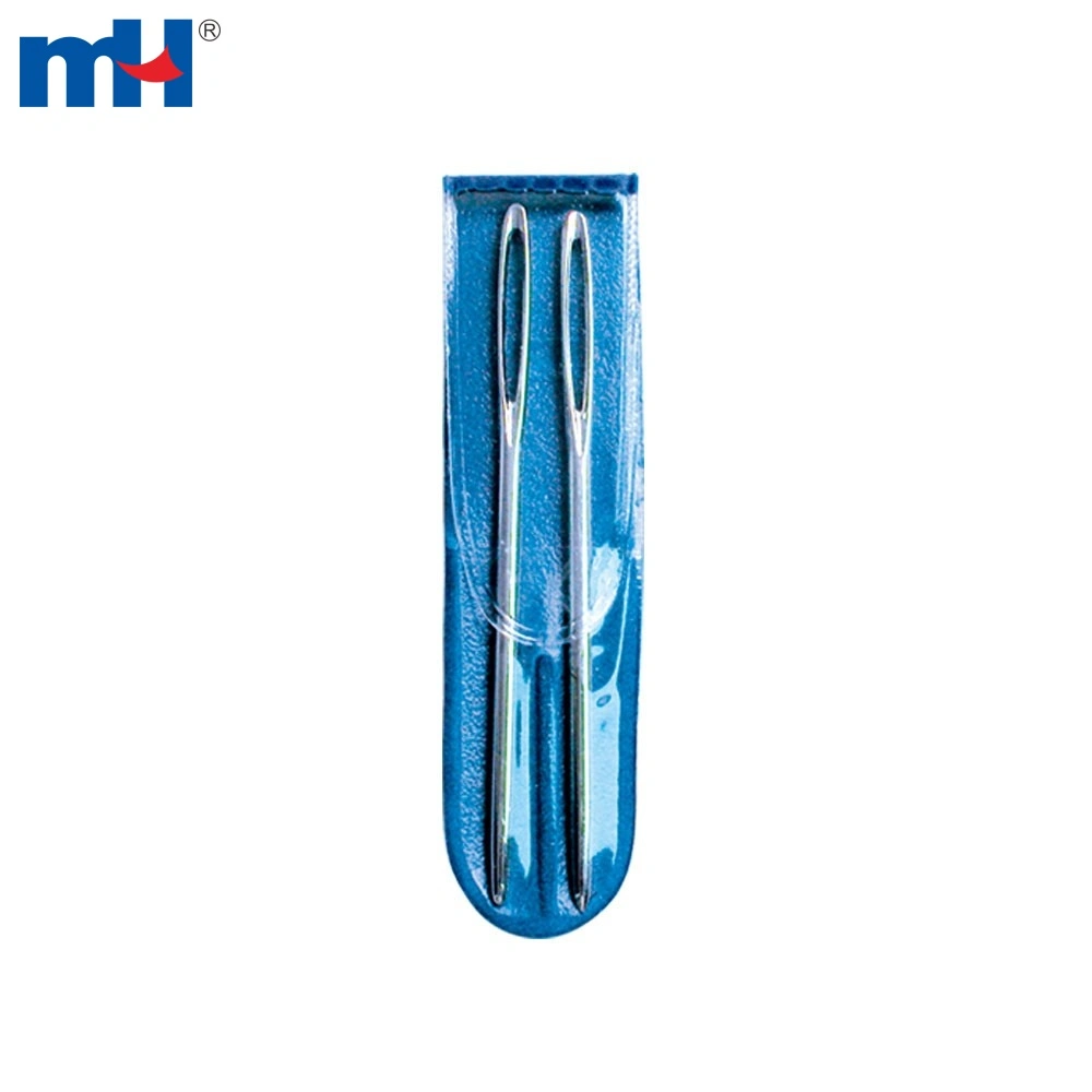 MH Supplier 75×20mm 2pcs Hand Sewing Needle Kit with PVC Bag Packaging