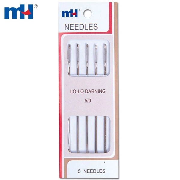 MH Supplier 12.5x4.2cm 5PCS 5/0 Sewing Hand Needle Kit in Card