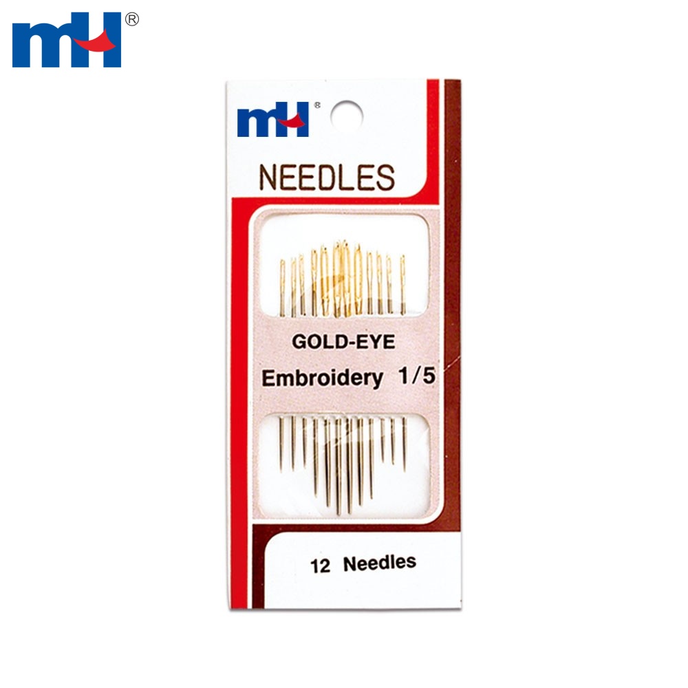 MH Manufacturer 12 Pieces Gold-eye Wool Embroidery Needle 1/5