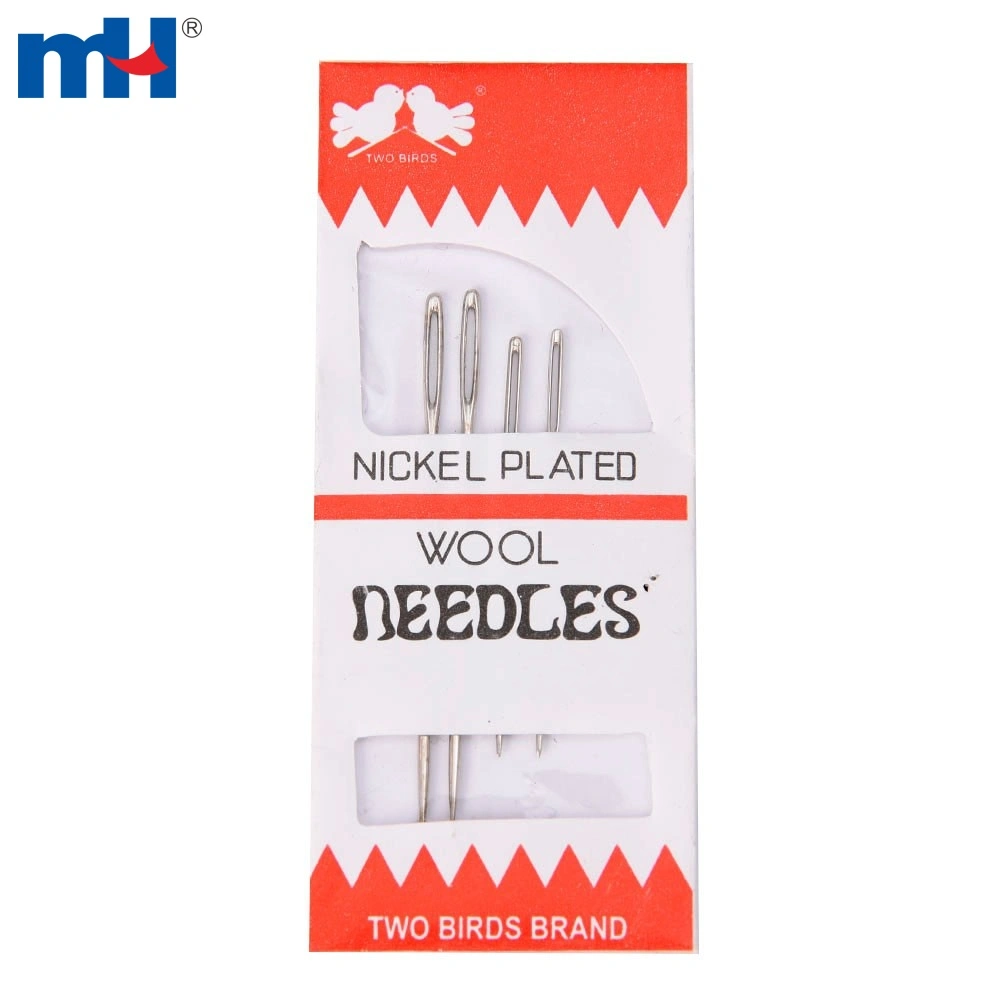 MH Wholesale 4 Pieces Assorted Nickel Plated Wool Needles Big Eyes