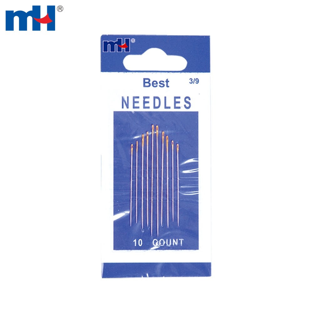 MH Wholesale Gold-eye Sharp Sewing Needle Kit 10 Count