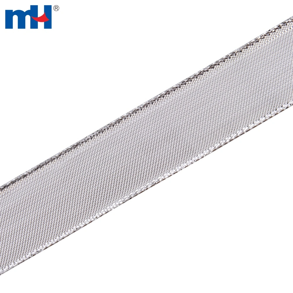 Silver Metallic Edge Ribbon