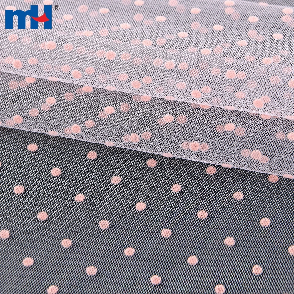 150cm Wide 100% Nylon Mesh Fabric 4 Way Stretch Knitted Flocking Mesh ...