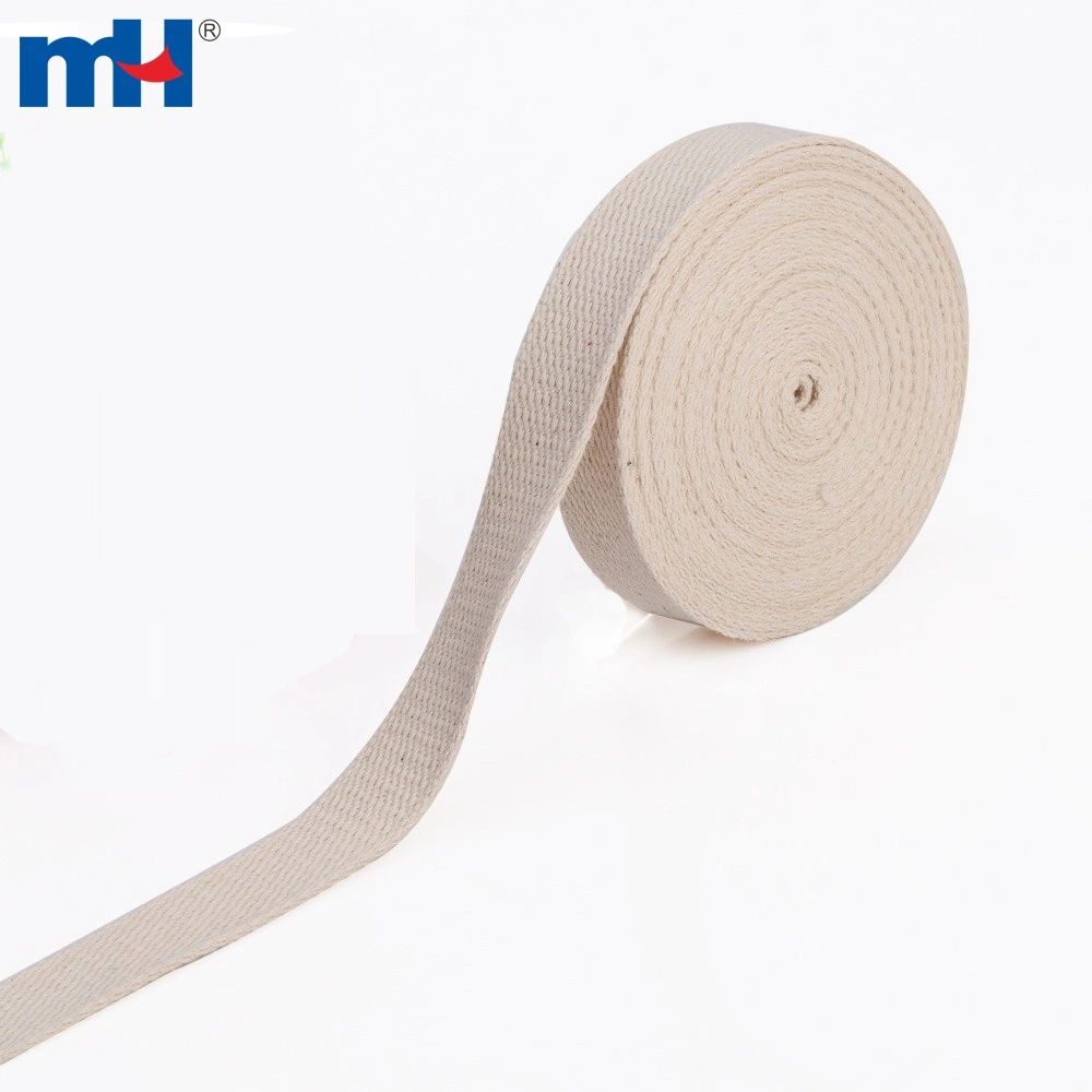 Raw White Plain Weaving Cotton Webbing Bunting Tape