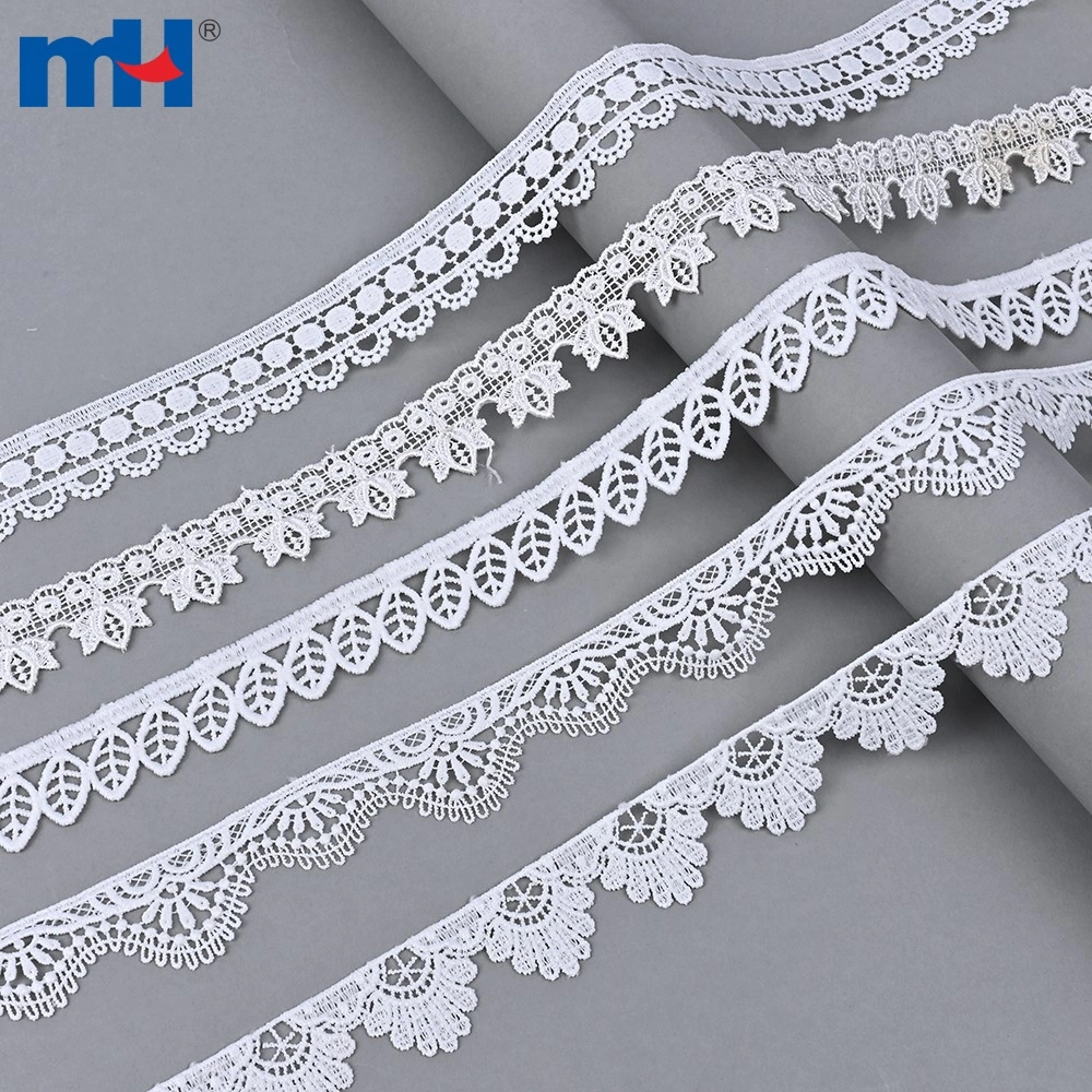 Customizable Water Soluble Polyester Chemical Lace Trim Ribbons