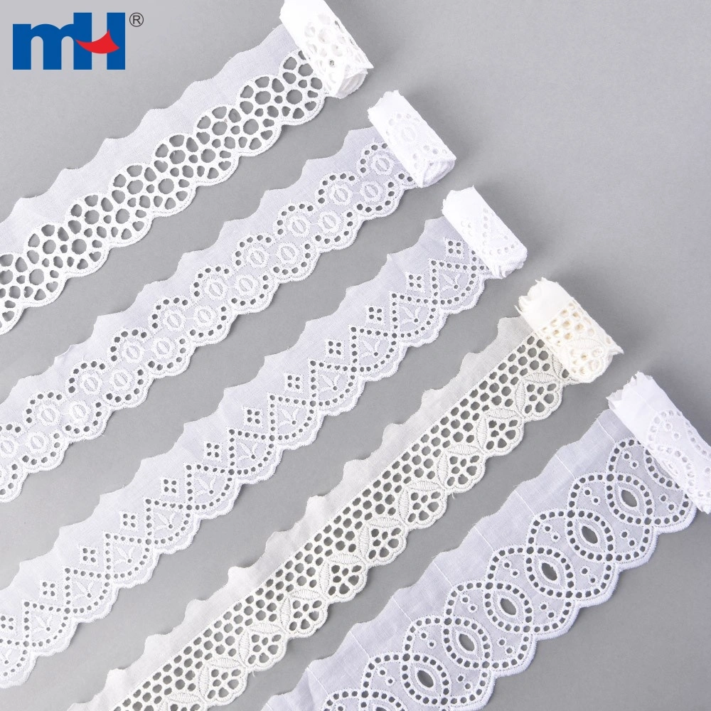 White cotton lace trim store