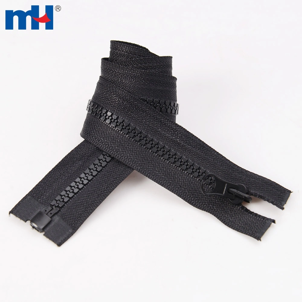 #5 Black Reversible Plastic Molded Jacket Zippers for Sale