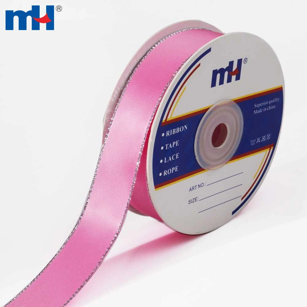 22mm Silver Edge Double Face Satin Ribbon-Made in China MH