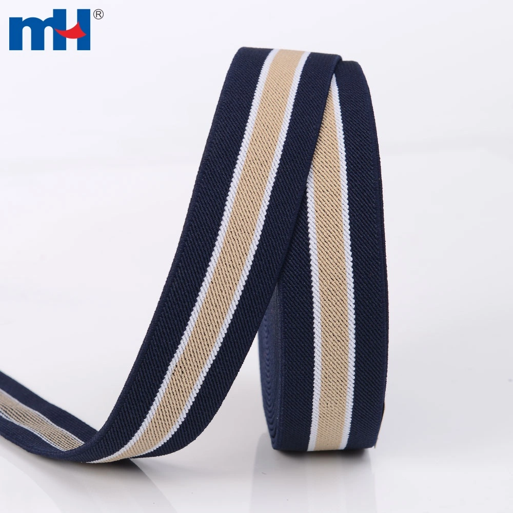 Wholesale Striped Elastic Bands - 36mm Polyester + Latex