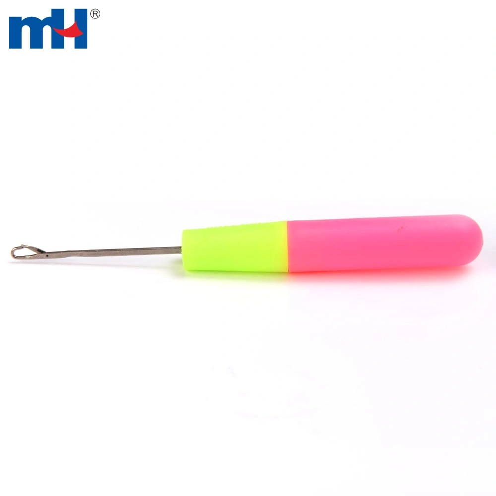 MH Custom 15.5cm Plastic Handle Iron Crochet Latch Hooks Needles