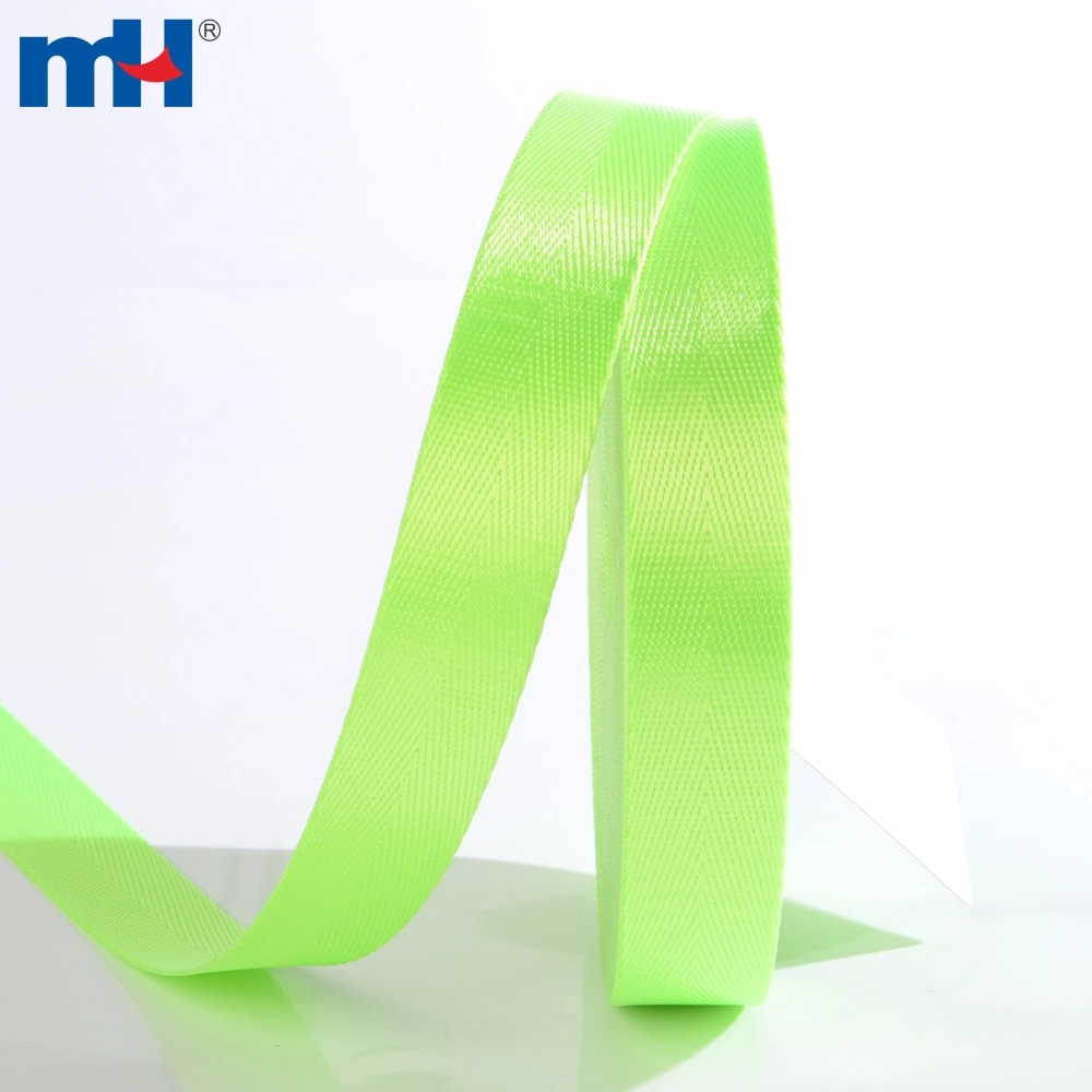 MH Export 25mm Coloured Polyester Webbing for Bag Strap - Green Yellow