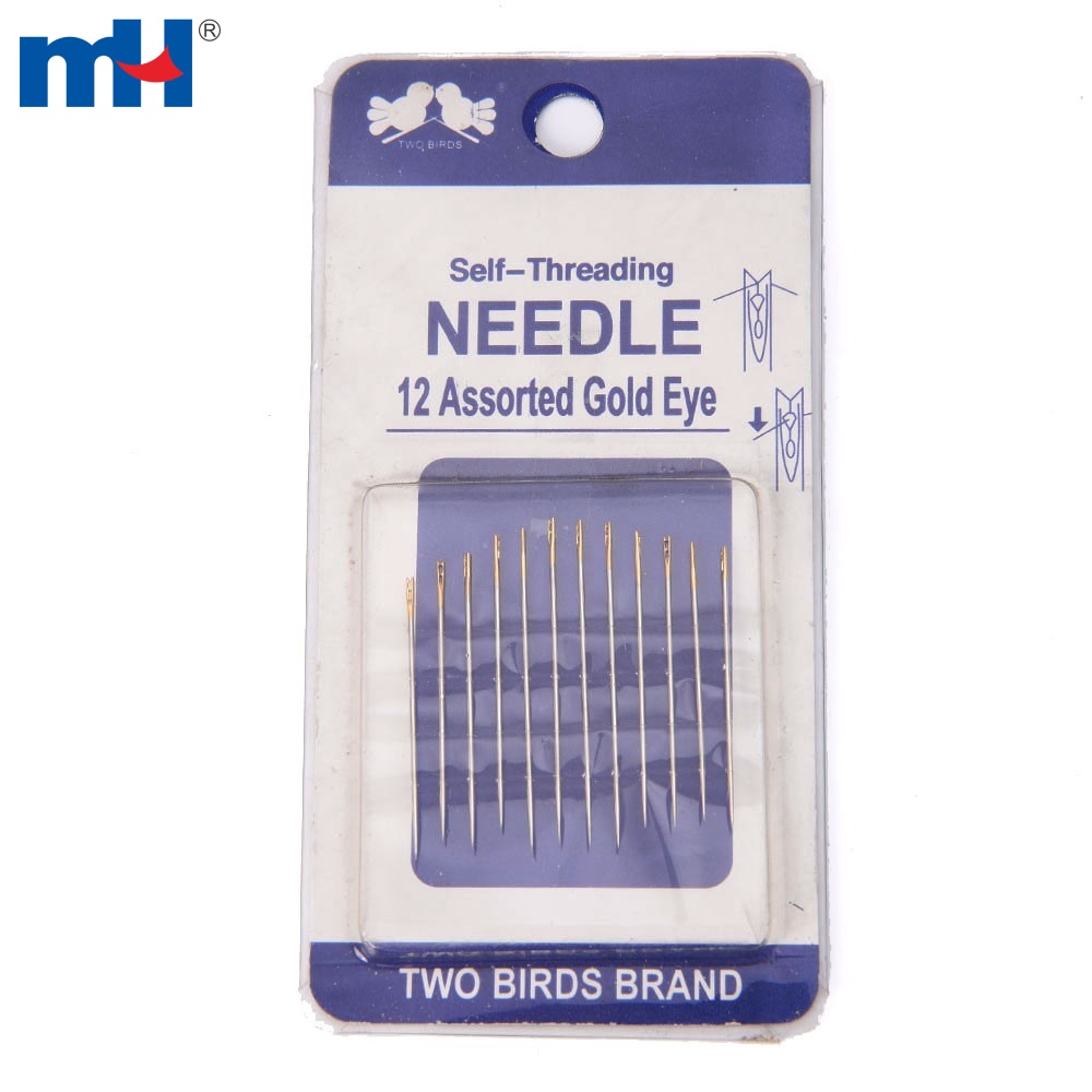 MH Wholesale 12 Pieces Self Threading Sewing Needles for Blind