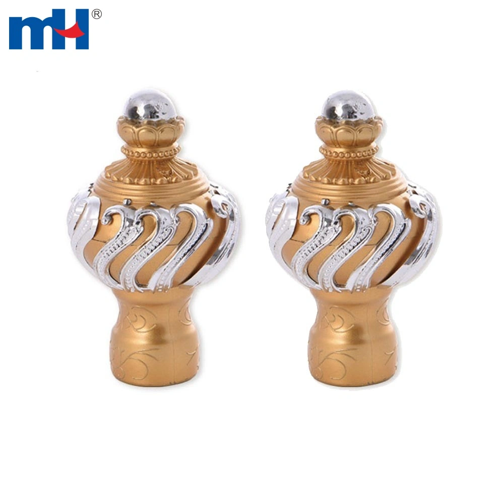 Curtain Rod Finials | Decorative 28mm Plastic Finial Design