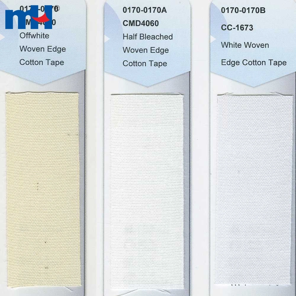 MH Customized Woven Polycotton Cotton Garment Care Label Roll