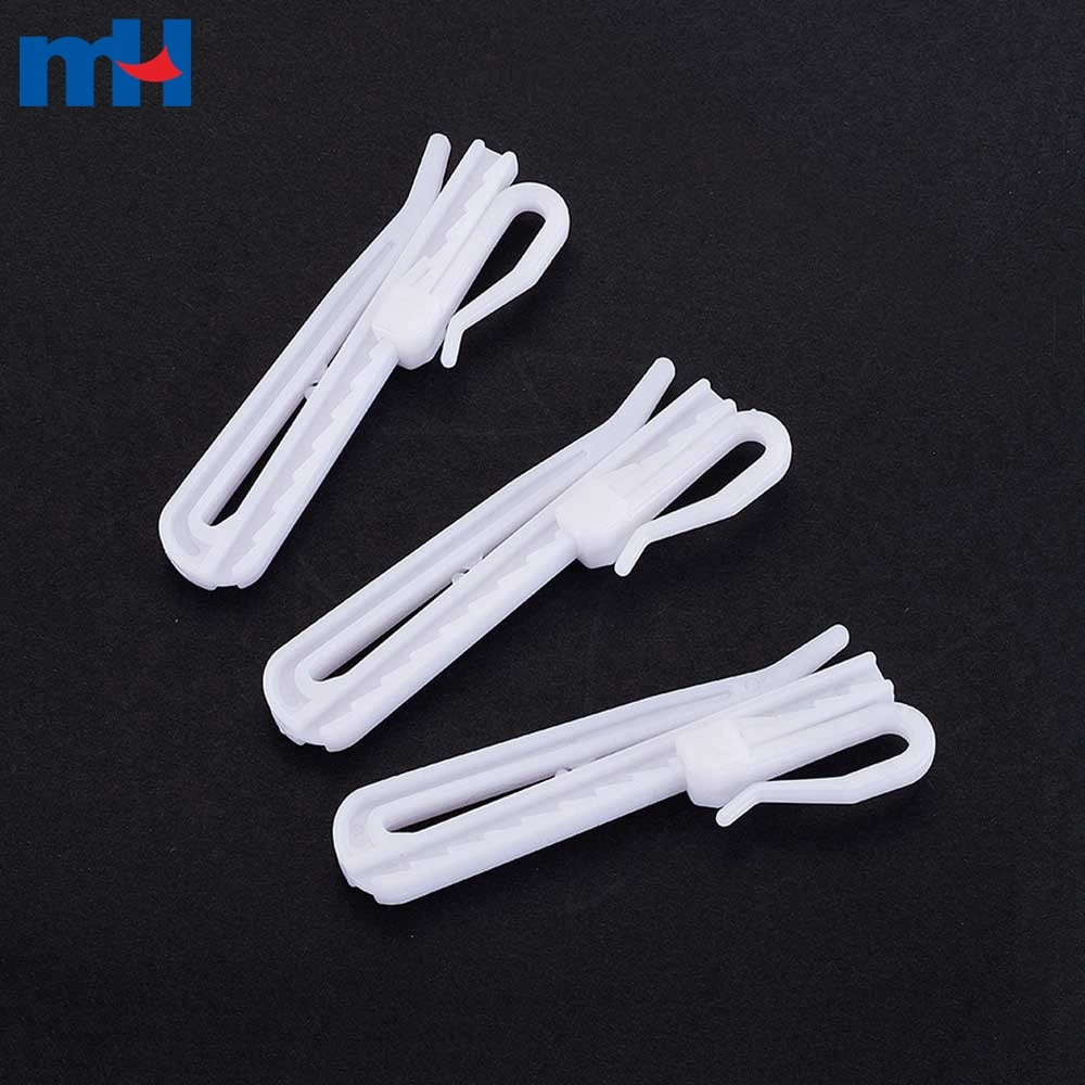 Adjustable Plastic Curtain Hooks Locking Drapery Clips | MH