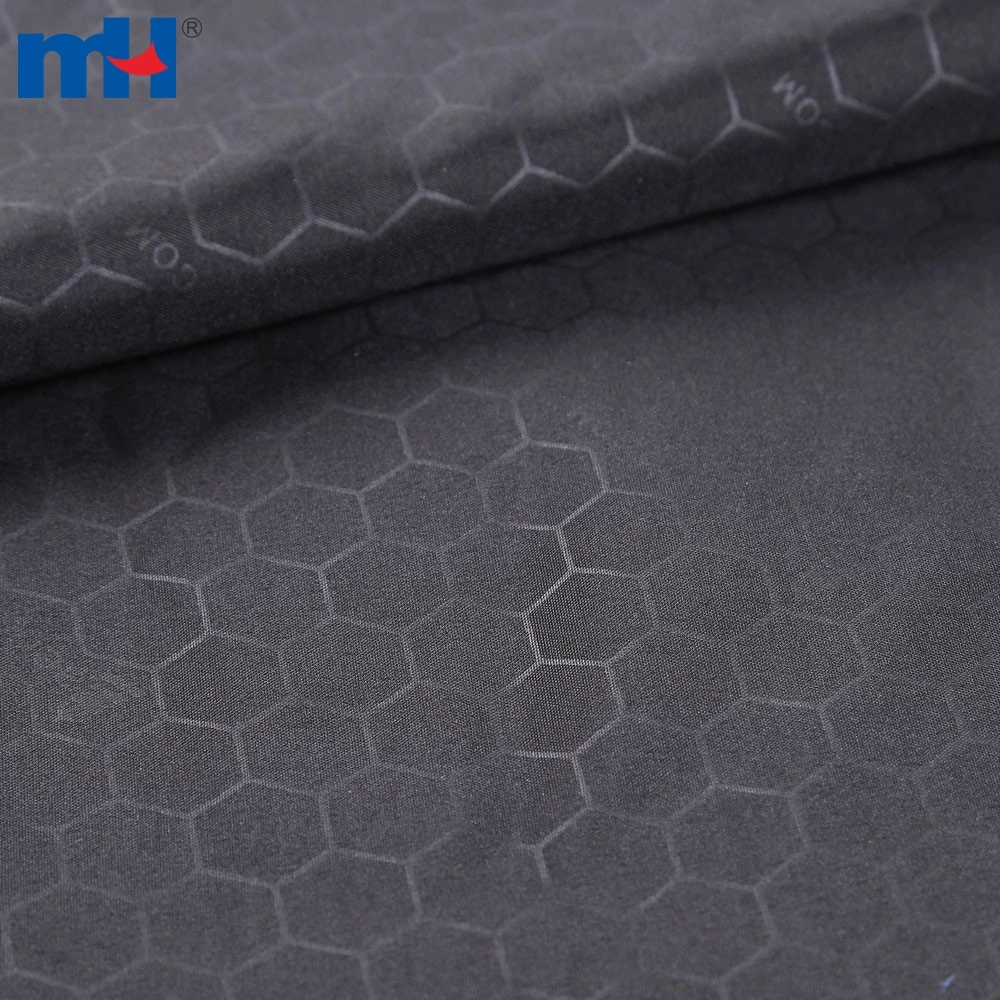 MH Custom Jacquard Honeycomb Pattern Polyester Pongee Fabric OEKO-TEX
