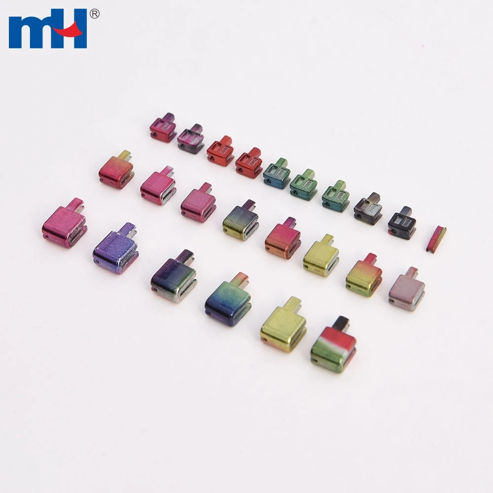 Custom Design Iridescent Rainbow Zipper Parts Pin & Box