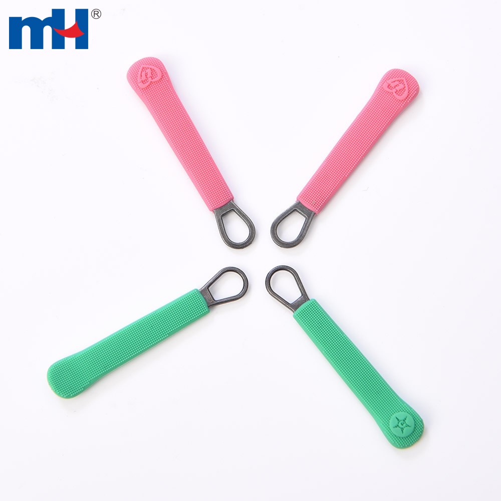 Custom Long Rubber Zipper Puller Tab
