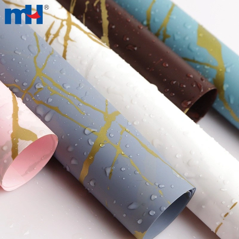 Gold Marble Frosted Gift Wrapping Paper Packaging Bouquet Roll