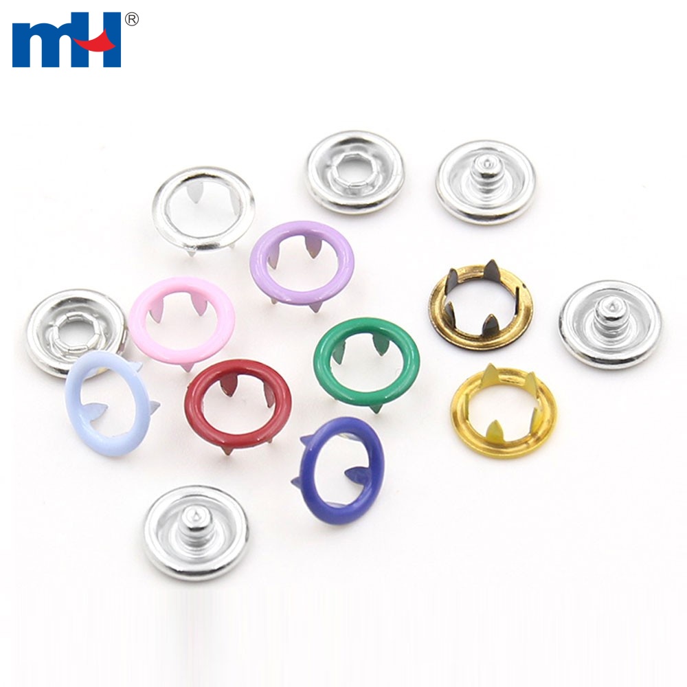 Paint Metal Prong Snaps Buttons for Clothing