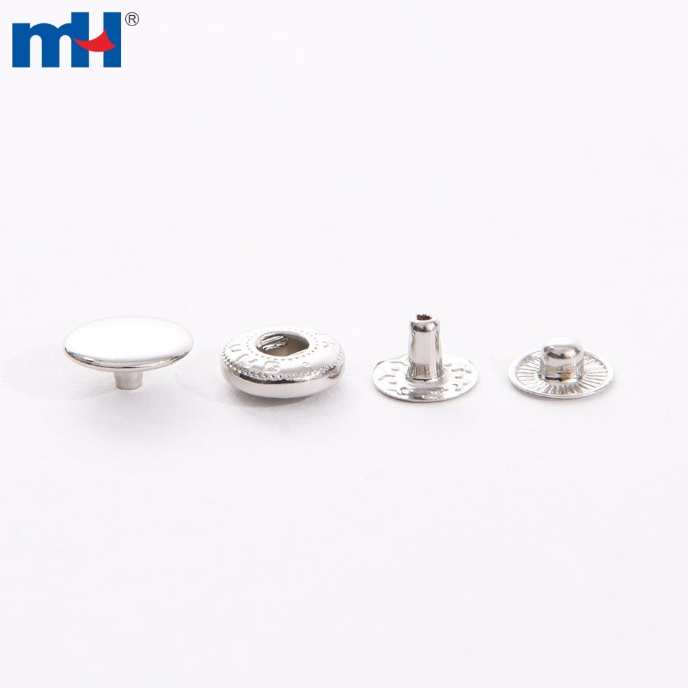 MH Custom 4-Part Spring Cap Snap Button Fasteners – Strong & Reliable