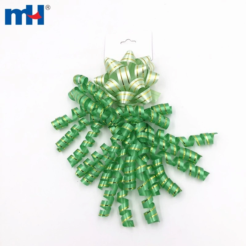 Gift Wrapping Bow Curling Ribbon Gold Edged for Christmas