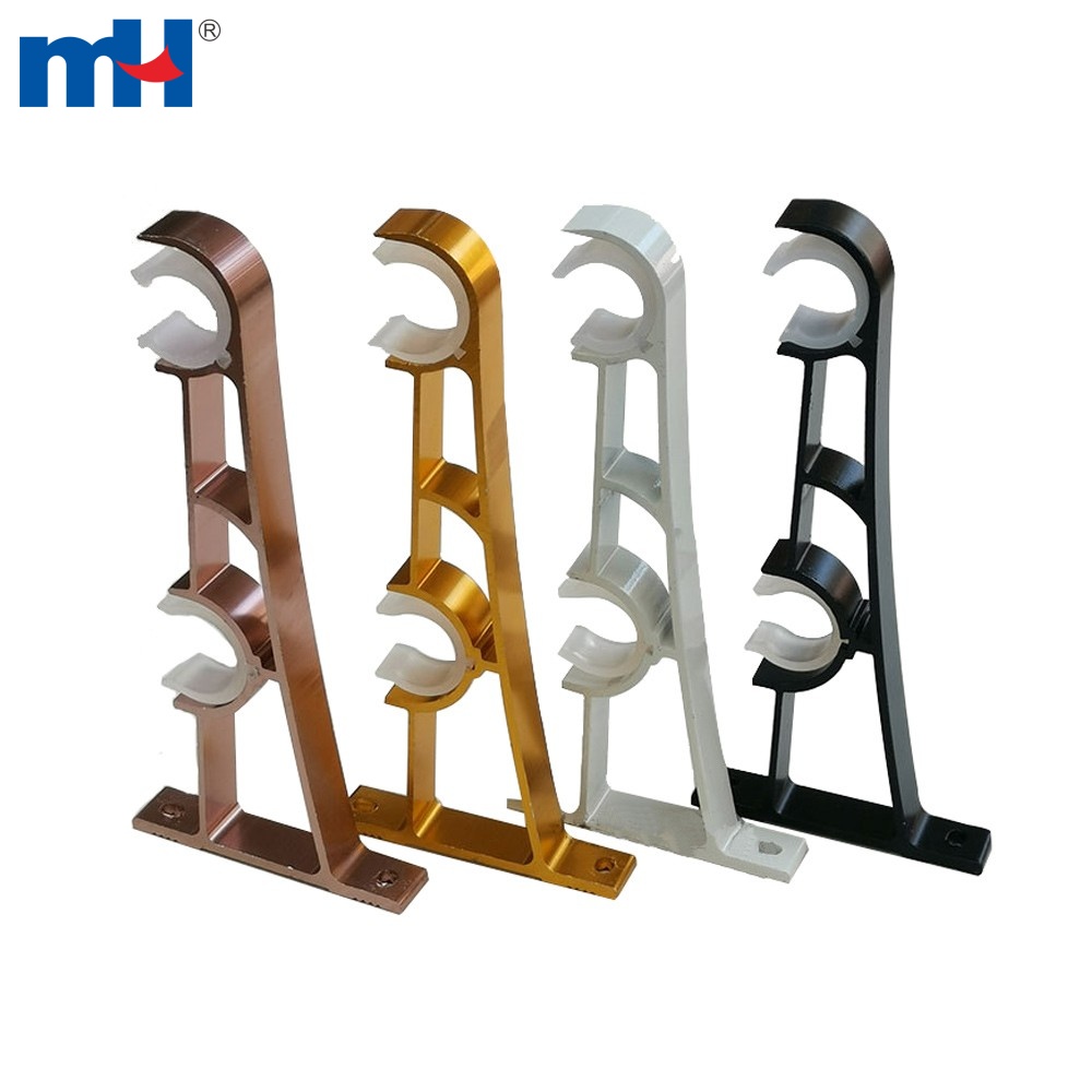 Double Bracket Curtain Rod Holders Bzcarts Premium Stainless Steel
