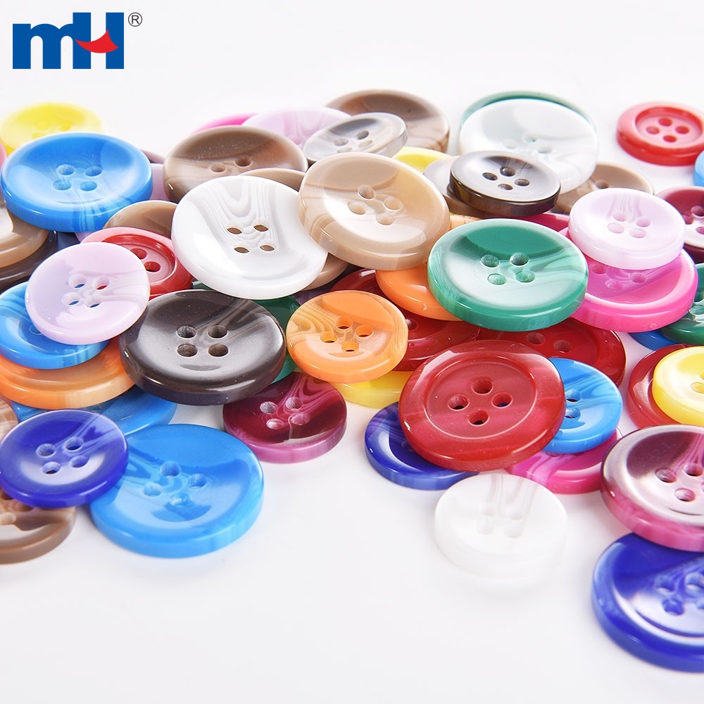 Wholesale Customized 4 Holes Plastic Resin Button