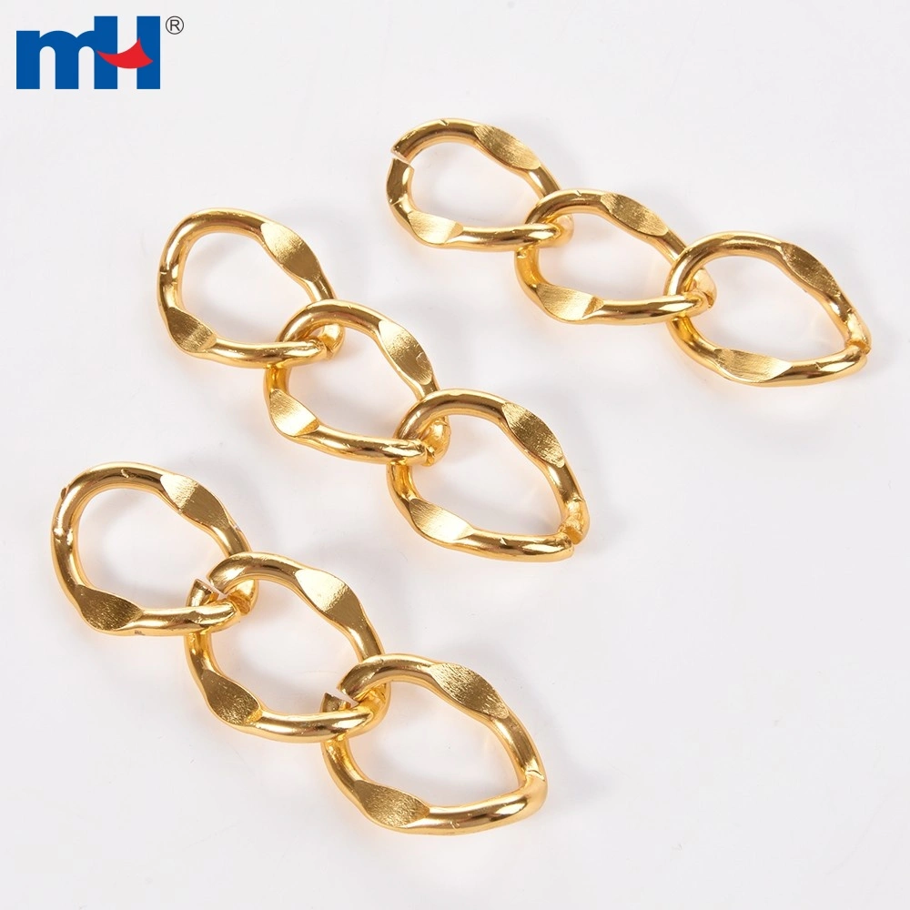 Gold Loop Twist Chain for Garment Accessories and Ornaments