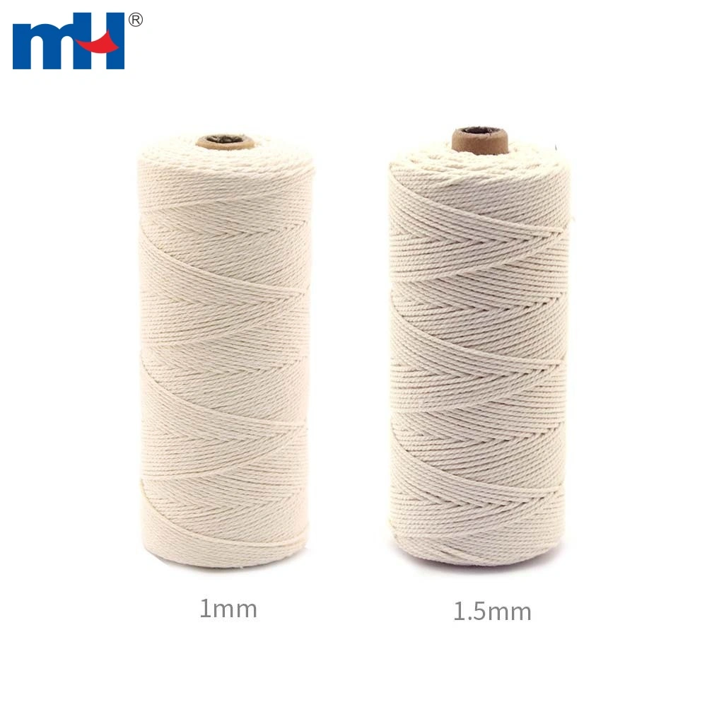 1mm 2mm Natural Color Cotton Macrame Thread Rope