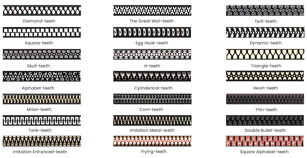 #7 Plated Gold Triangle Teeth Plastic Molded Jacket Zippers