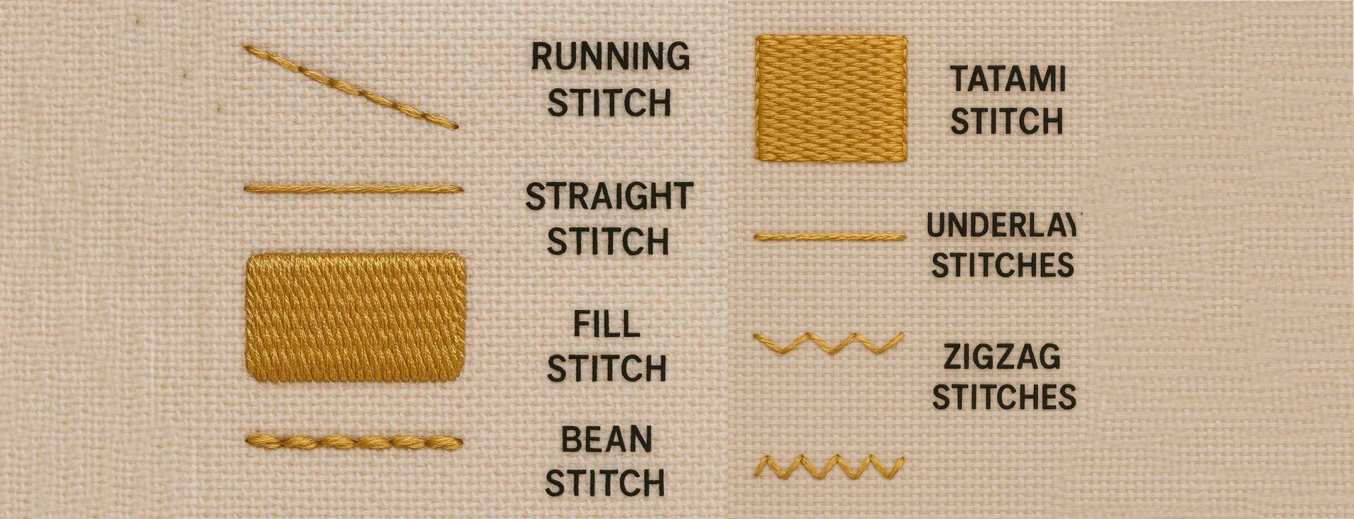 Essential Guide to Machine Embroidery Stitch Types